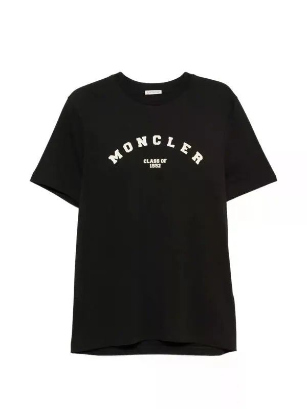 Moncler Logo-print Short-sleeves T-shirt - Black