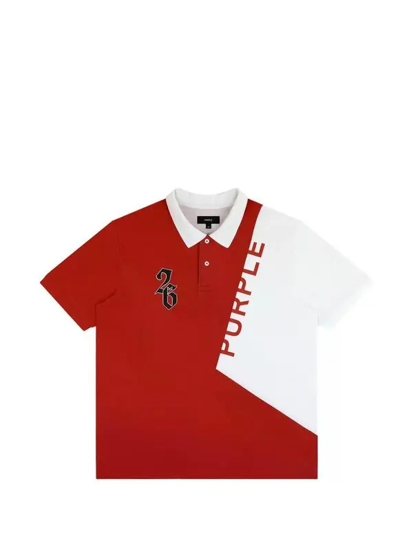 PURPLE BRAND England Pique Polo Shirt - Red