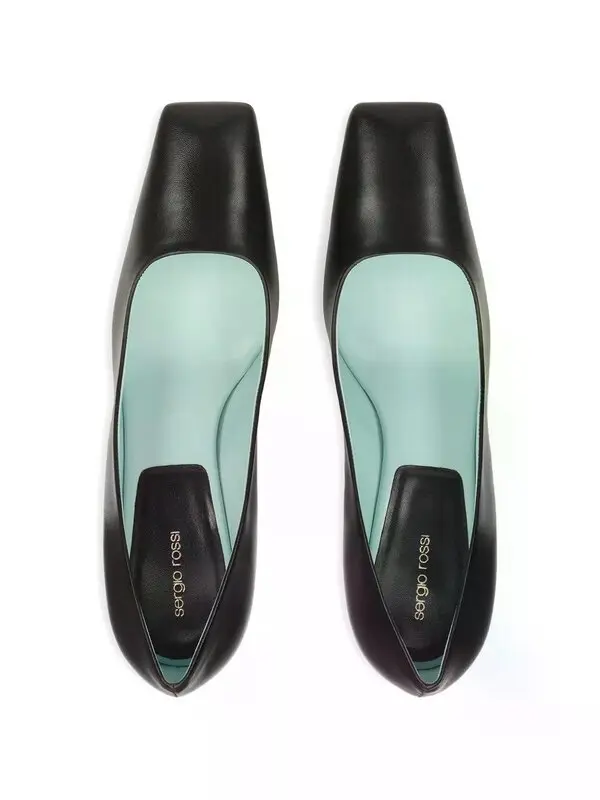 SERGIO ROSSI Sculpt Leather Pumps