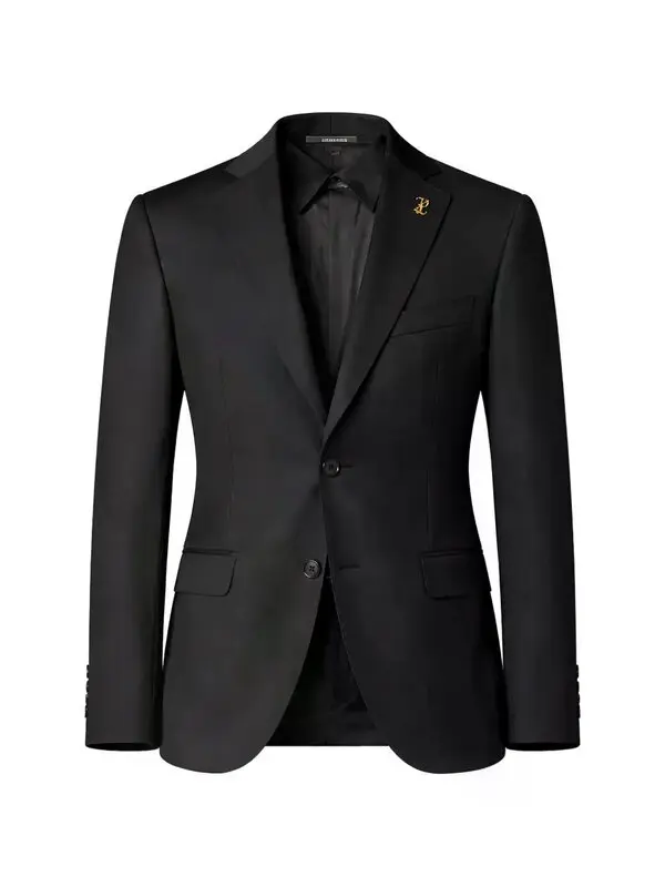 Pal Zileri Logo-plaque Wool Blazer - Black