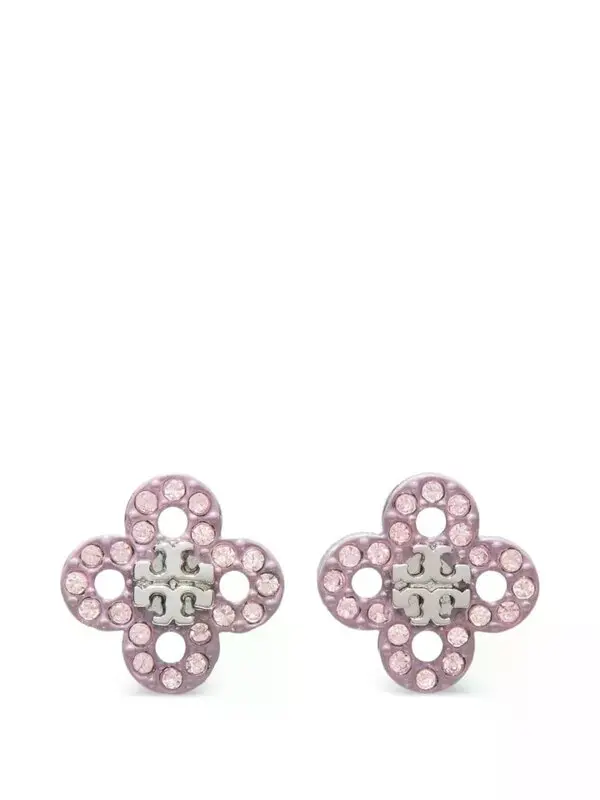 Tory Burch Forget Me Not Clover Stud Earrings - Silver