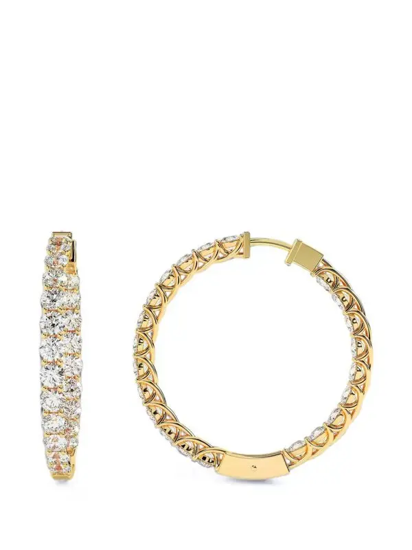 DIAMOND ESSENTIALS Lucida Diamond Hoop Earrings