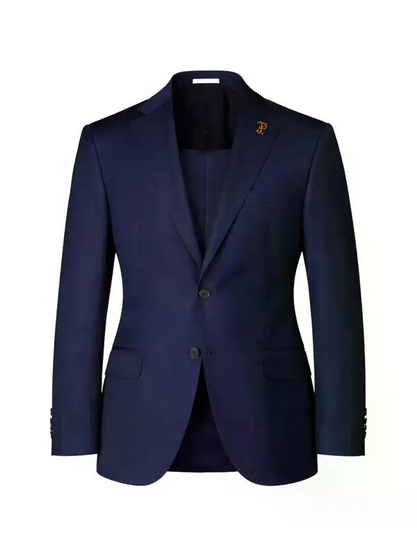 Pal Zileri Logo-plaque Wool Blazer - Blue
