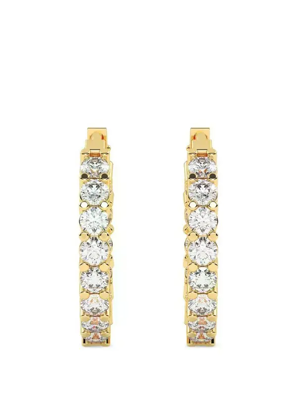 DIAMOND ESSENTIALS Diamond Hoop Earrings - Gold