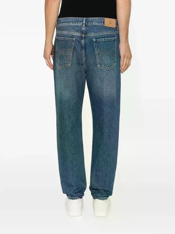 Brunello Cucinelli Faded-effect Straight-leg Jeans