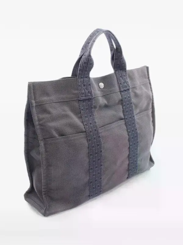 Hermès Herline Canvas Tote Bag - Grey