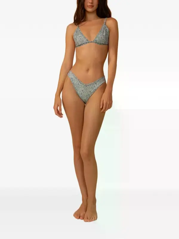 MONTCE Kiki Floral-print Bikini Top - Blue