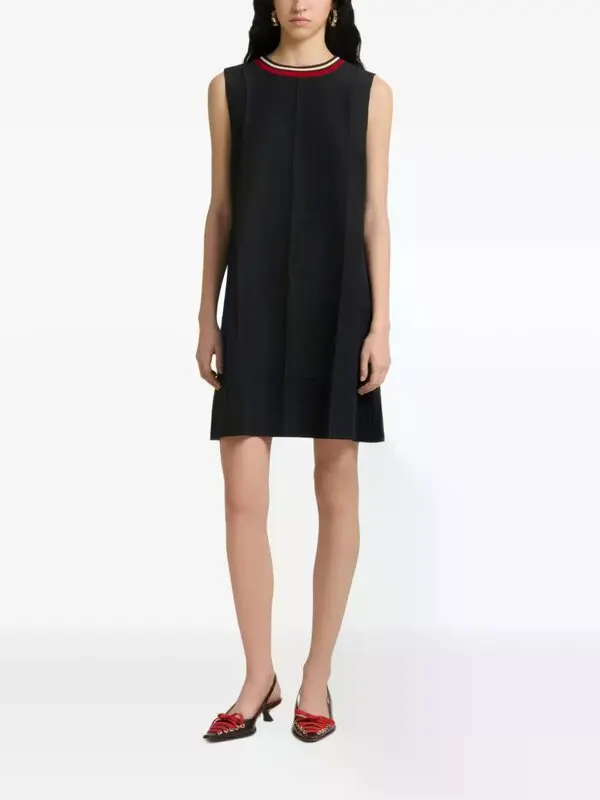 Marni Pleated Sleeveless Mini Dress