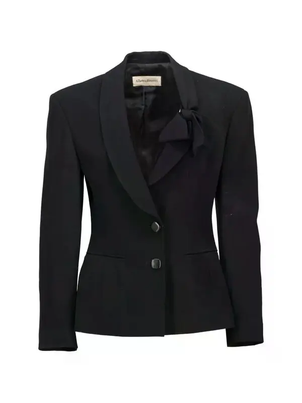 Alberta Ferretti Bow-detail Shawl-lapel Jacket