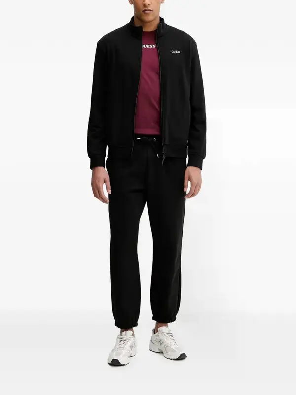 Guess Logo-print Zip-up Sweater