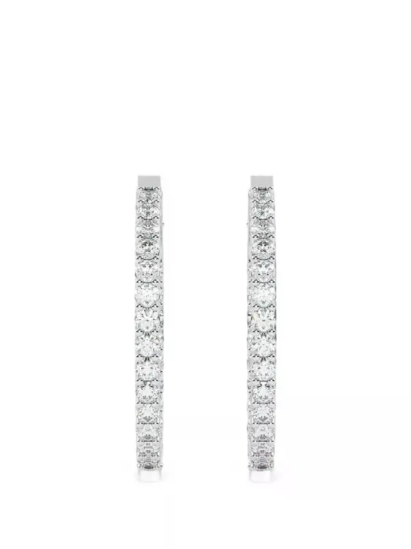 DIAMOND ESSENTIALS Laboratory-grown Diamond Oval Hoop Earrings
