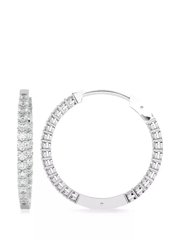 DIAMOND ESSENTIALS Laboratory-grown Diamond Oval Hoop Earrings