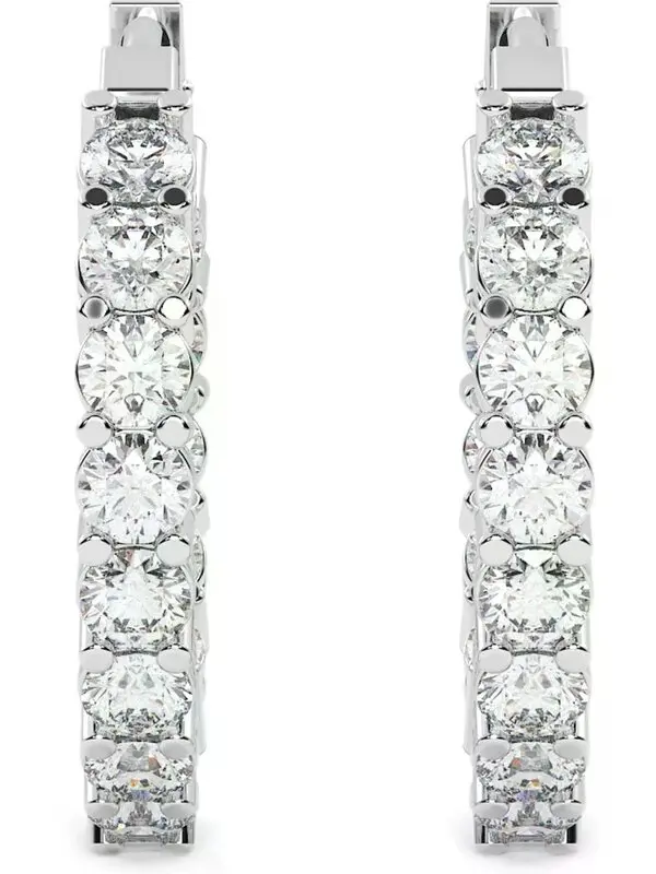 DIAMOND ESSENTIALS Lab-grown Diamond Hoop Earrings