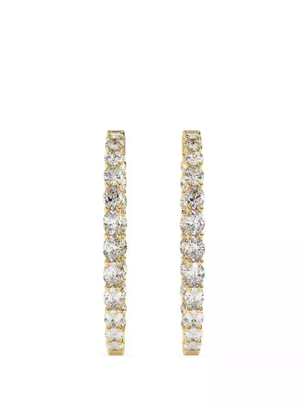 Diamond Essentials Diamond Hoop Earrings In 14k Gold