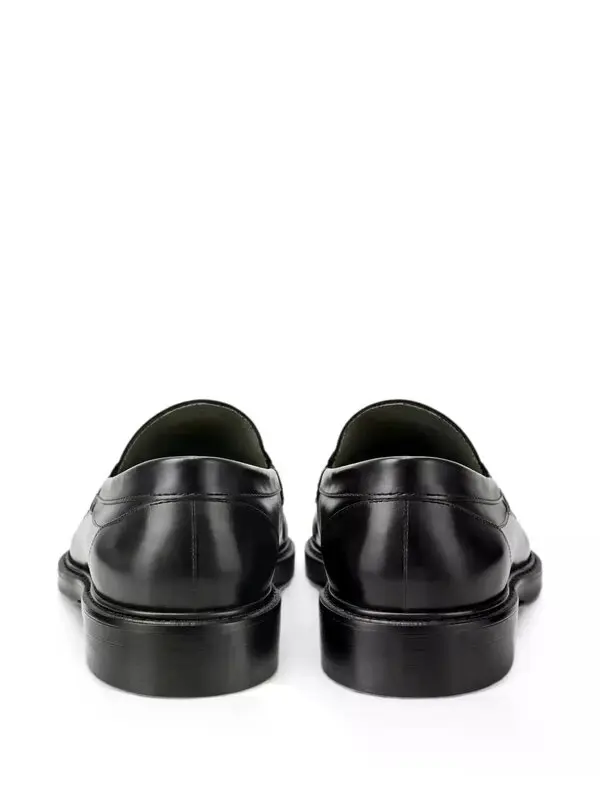 Pal Zileri Leather Penny Loafers - Black