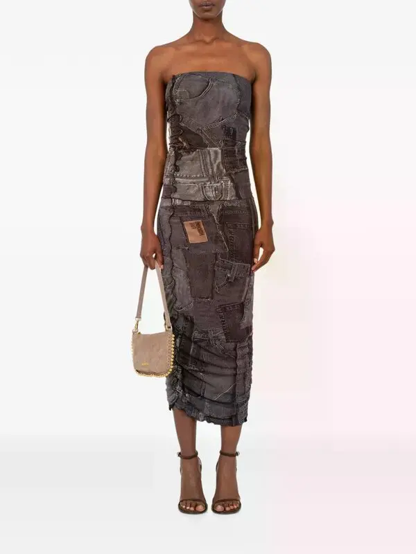 Moschino Printed Mesh Top - Grey