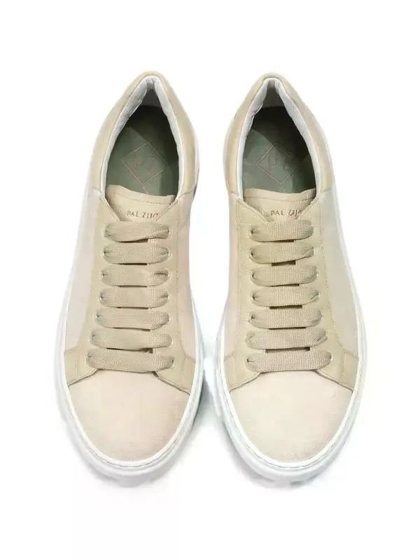 Pal Zileri Panelled Leather-trim Sneakers
