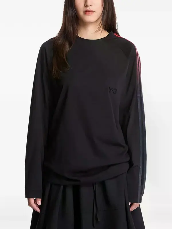 Y3 Long Sleeve T-shirt With Gradient Stripes