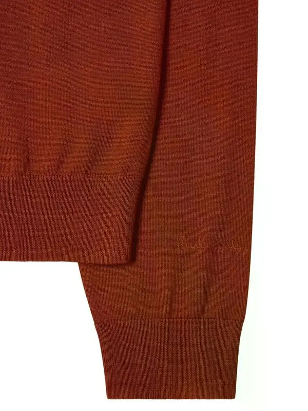 Paul Smith Rust Washable Merino-wool Crew Neck Sweater - Brown