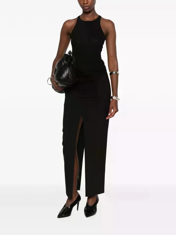 Rick Owens Midi Skirt With Slit Detail