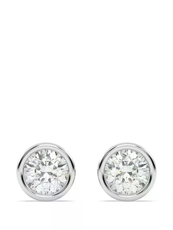 DIAMOND ESSENTIALS Diamond Stud Earrings - Silver