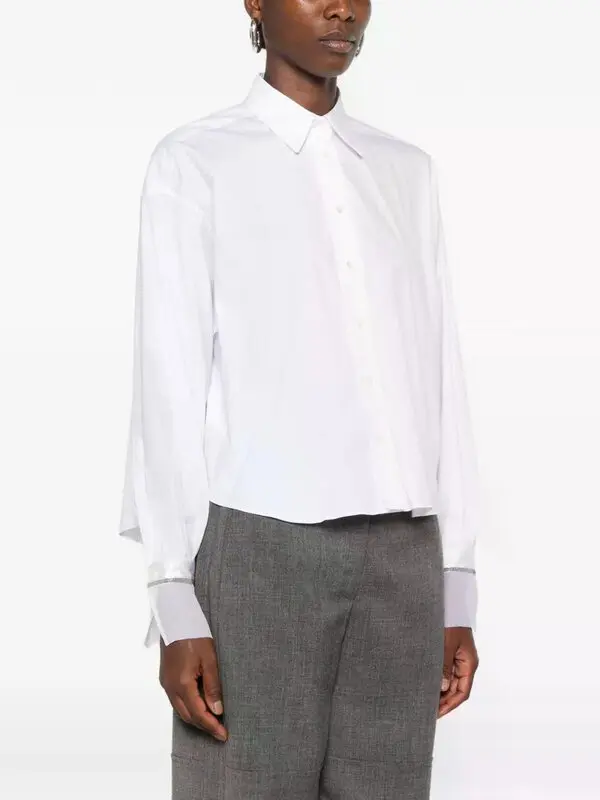 Brunello Cucinelli Organza Cuff Shirt