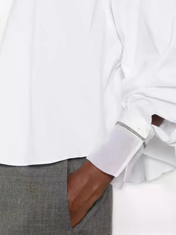 Brunello Cucinelli Organza Cuff Shirt