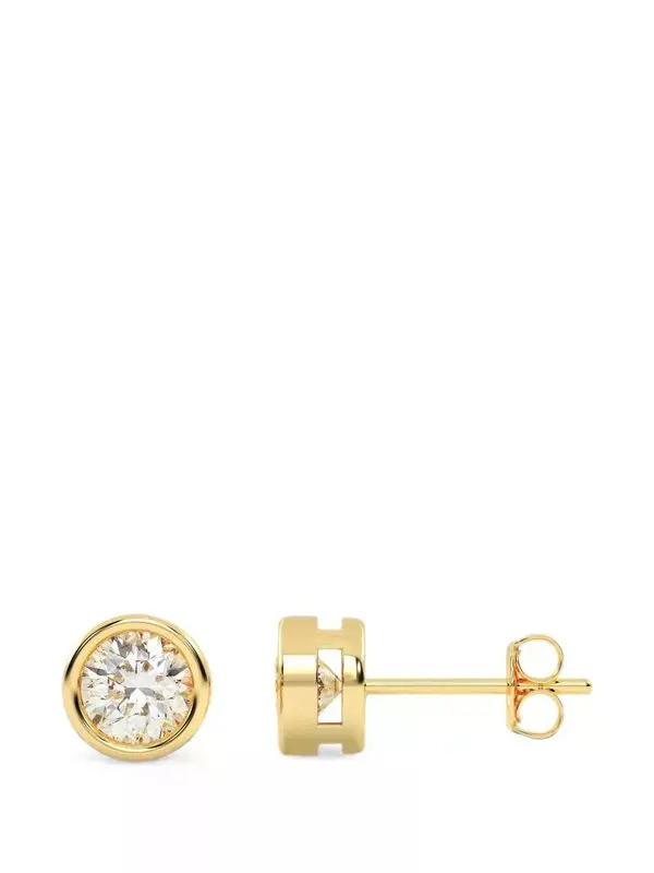 DIAMOND ESSENTIALS 14k Yellow Lab-grown Diamond Earrings - Gold