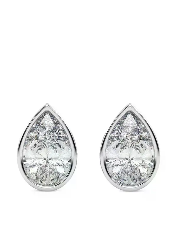 DIAMOND ESSENTIALS White Gold Diamond Earrings