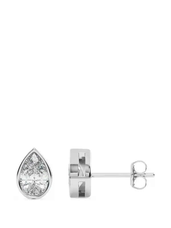 DIAMOND ESSENTIALS White Gold Diamond Earrings