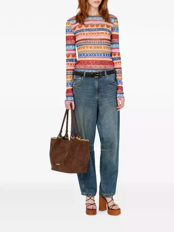 Moschino Printed Mesh T-shirt