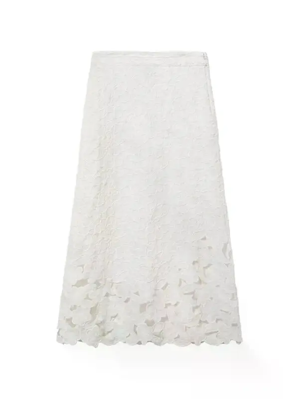 Isabel Marant Étoile Ryesha Embroidered Ramie Skirt - Neutrals