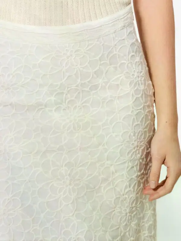Isabel Marant Étoile Ryesha Embroidered Ramie Skirt - Neutrals