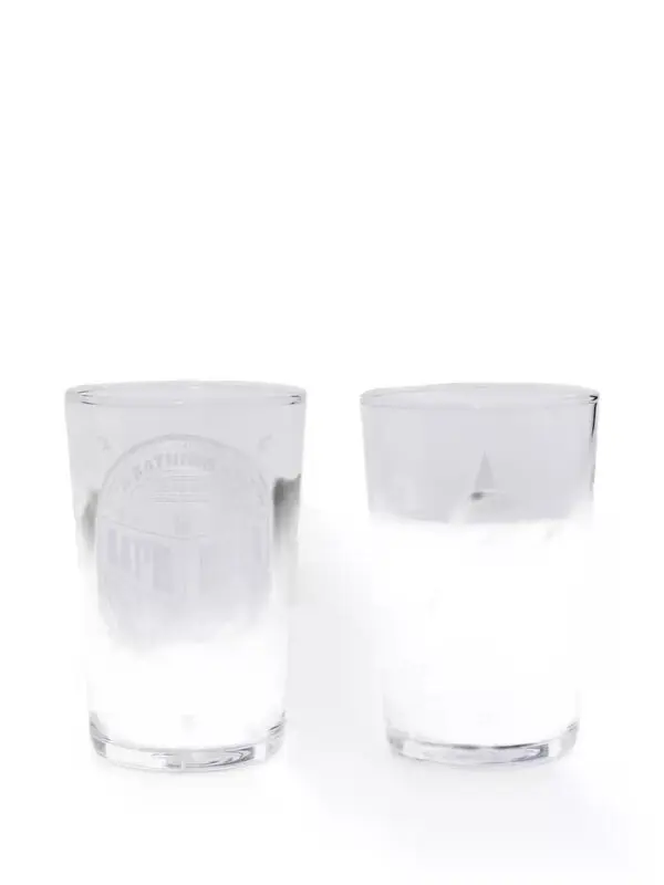 A BATHING APE Logo-print Glass - White