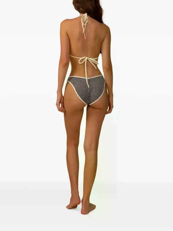 MONTCE Lulu Gingham Bikini Bottoms - Black