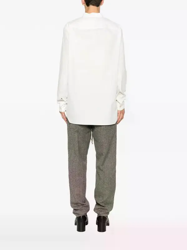 Rick Owens Island Asymmetric-neck Long-sleeved Shirt