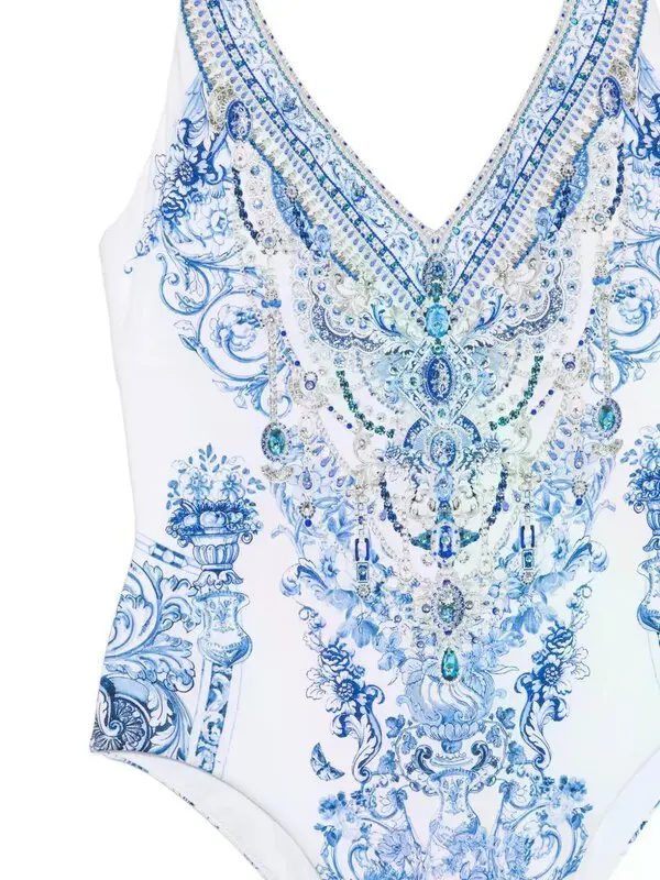 Camilla Embellished Baroque Print One-piece Swimsuit