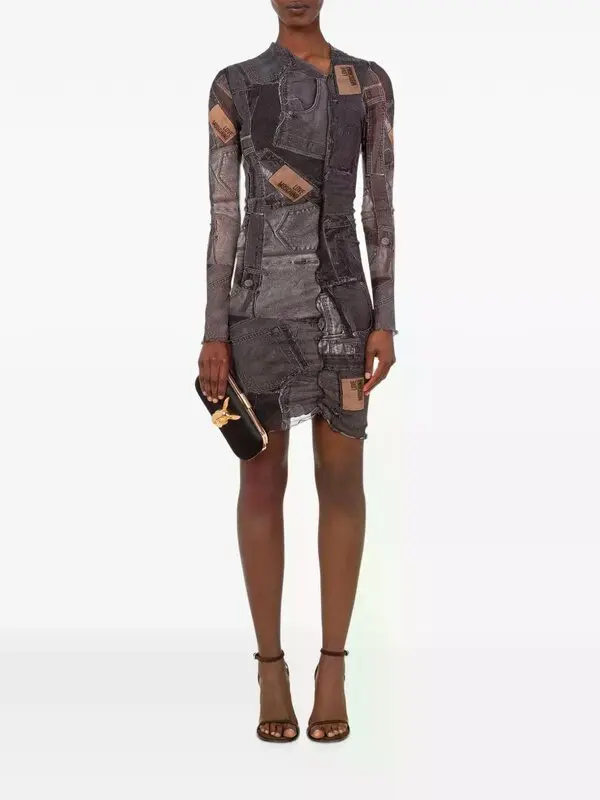 Moschino Printed Mesh Dress