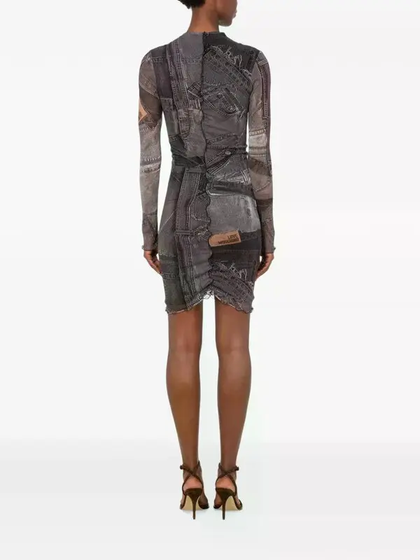Moschino Printed Mesh Dress