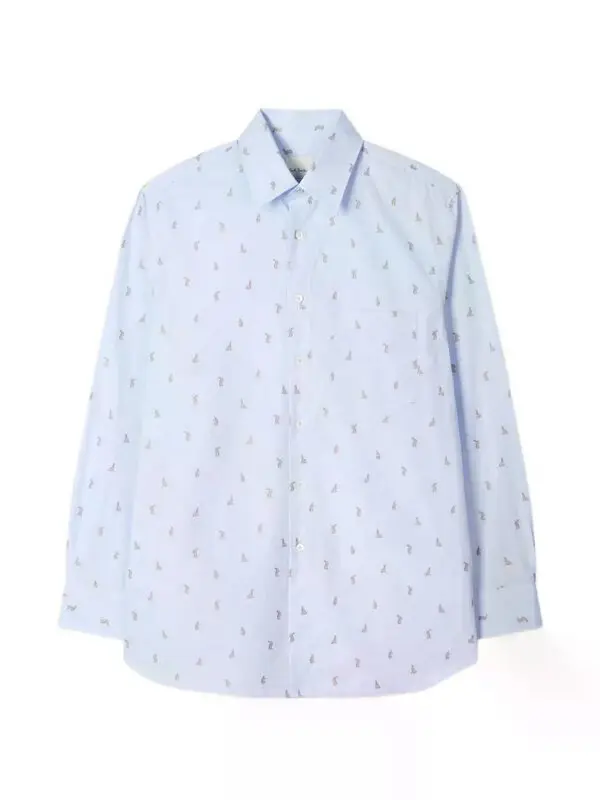 Paul Smith Little Rabbit Fil Coupé Shirt - Blue