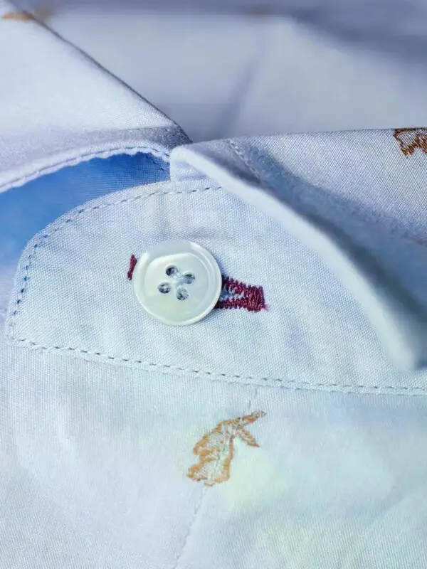 Paul Smith Little Rabbit Fil Coupé Shirt - Blue
