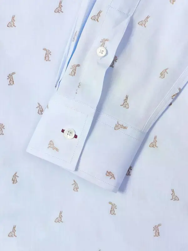 Paul Smith Little Rabbit Fil Coupé Shirt - Blue