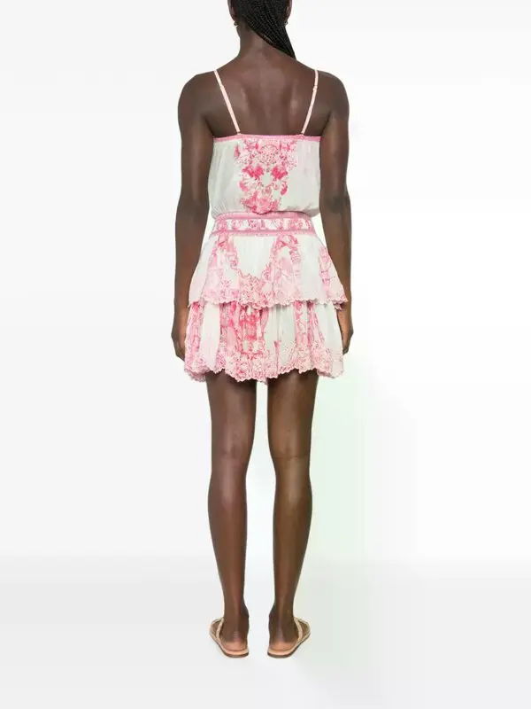 Camilla Floral-print Tiered Mini Dress