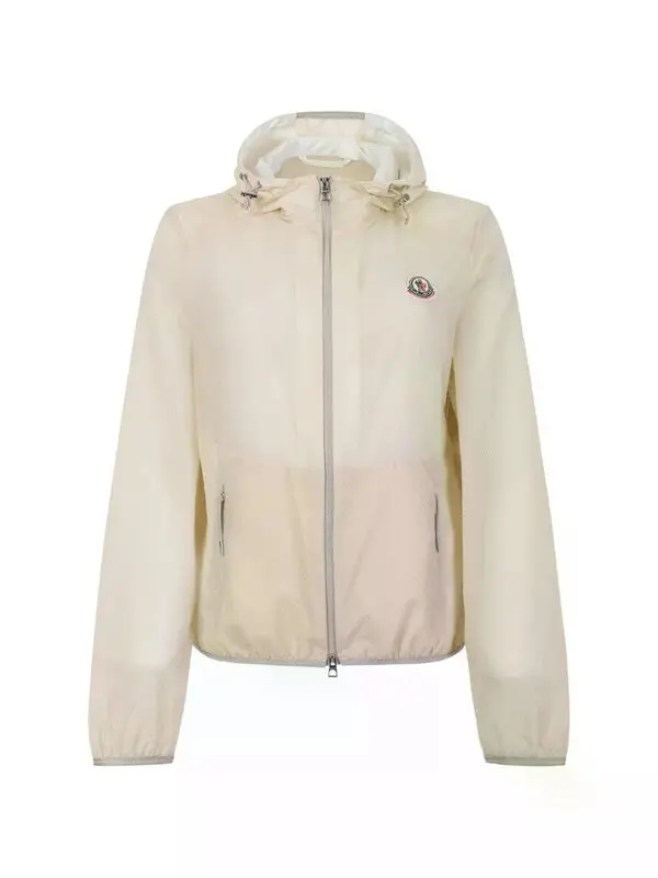 Moncler Edasic Logo-patch Hooded Jacket - Neutrals