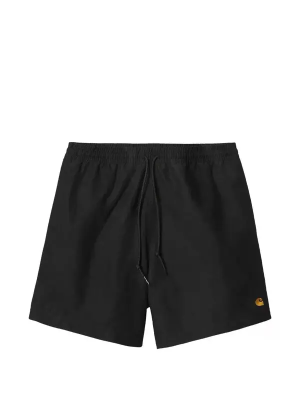 Carhartt Work In Progress Chase Elasticated-waistband Swim Shorts - Black
