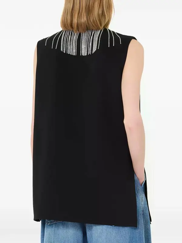 Sportmax Rhinestone-detail Sleeveless Top
