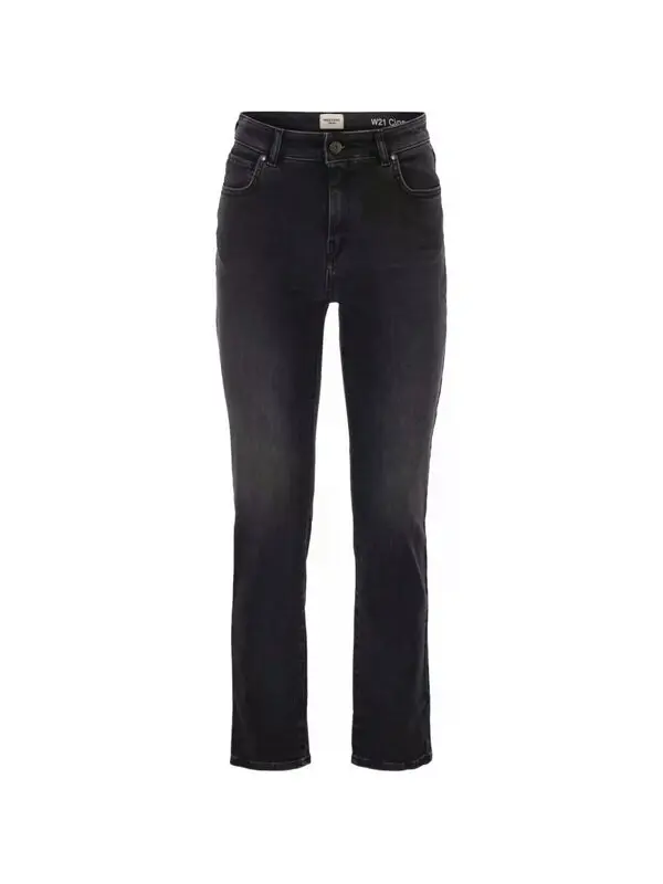 Max Mara Slim-fit Faded-effect Jeans - Black
