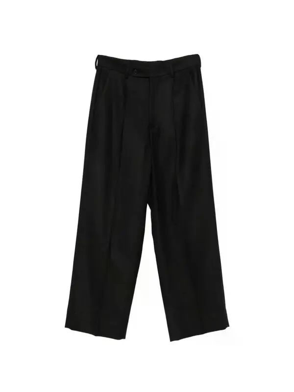 MAISON MARGIELA Pleated Wide-leg Trousers - Black