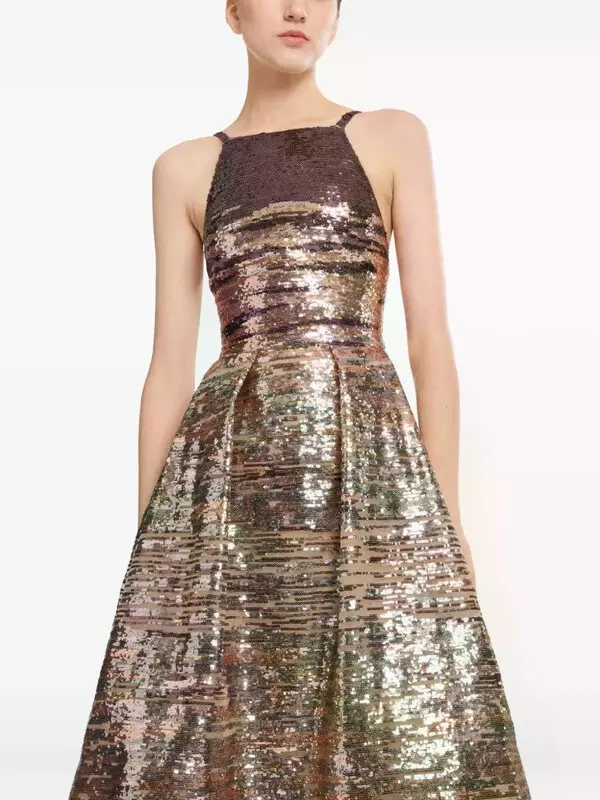 Elie Saab Sequin-embroidered Sleeveless Maxi Dress