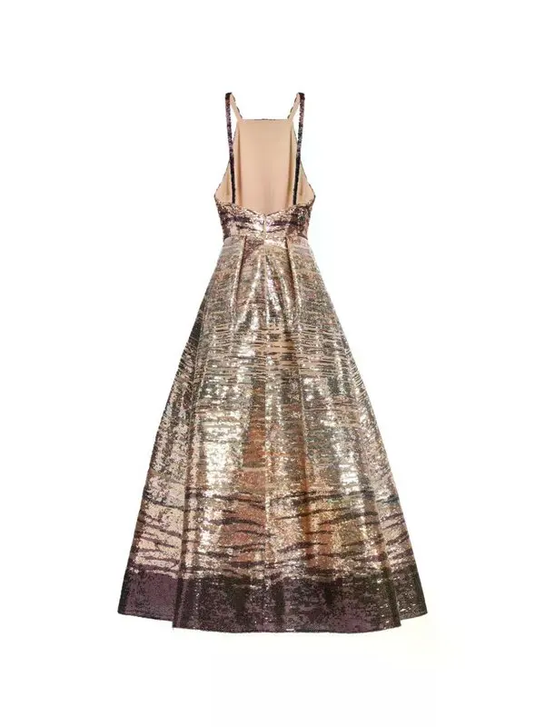 Elie Saab Sequin-embroidered Sleeveless Maxi Dress